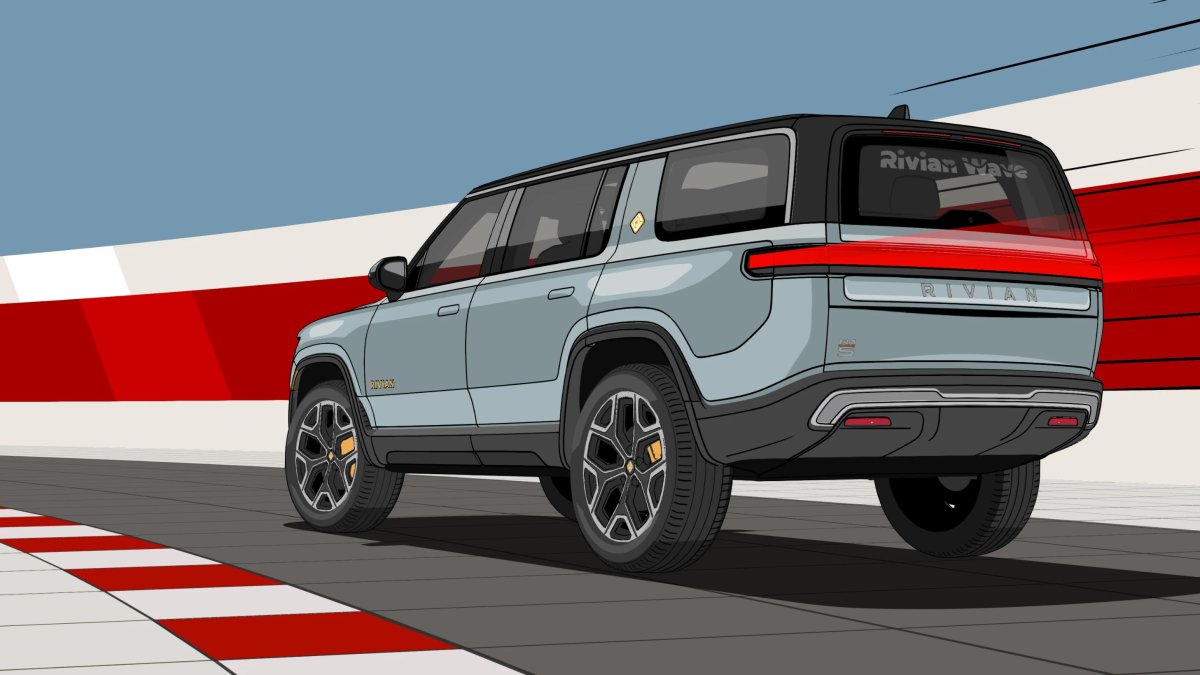 Rivian's Cel-Shaded Design and How to View a Subtle 3D Effect